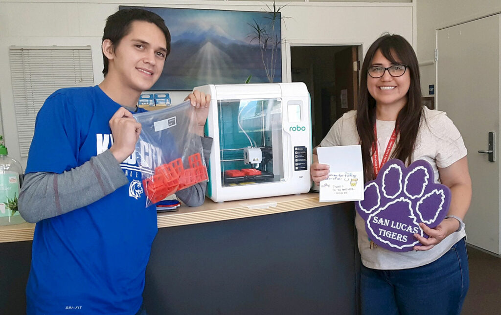 San Lucas School uses 3D printer to create mask filters for essential ...
